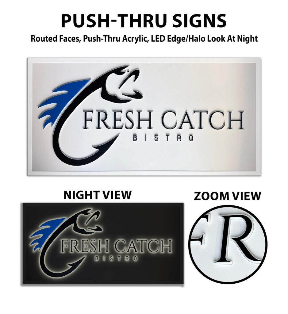 Eye-catching Push-Thru Signs | Sign On llc